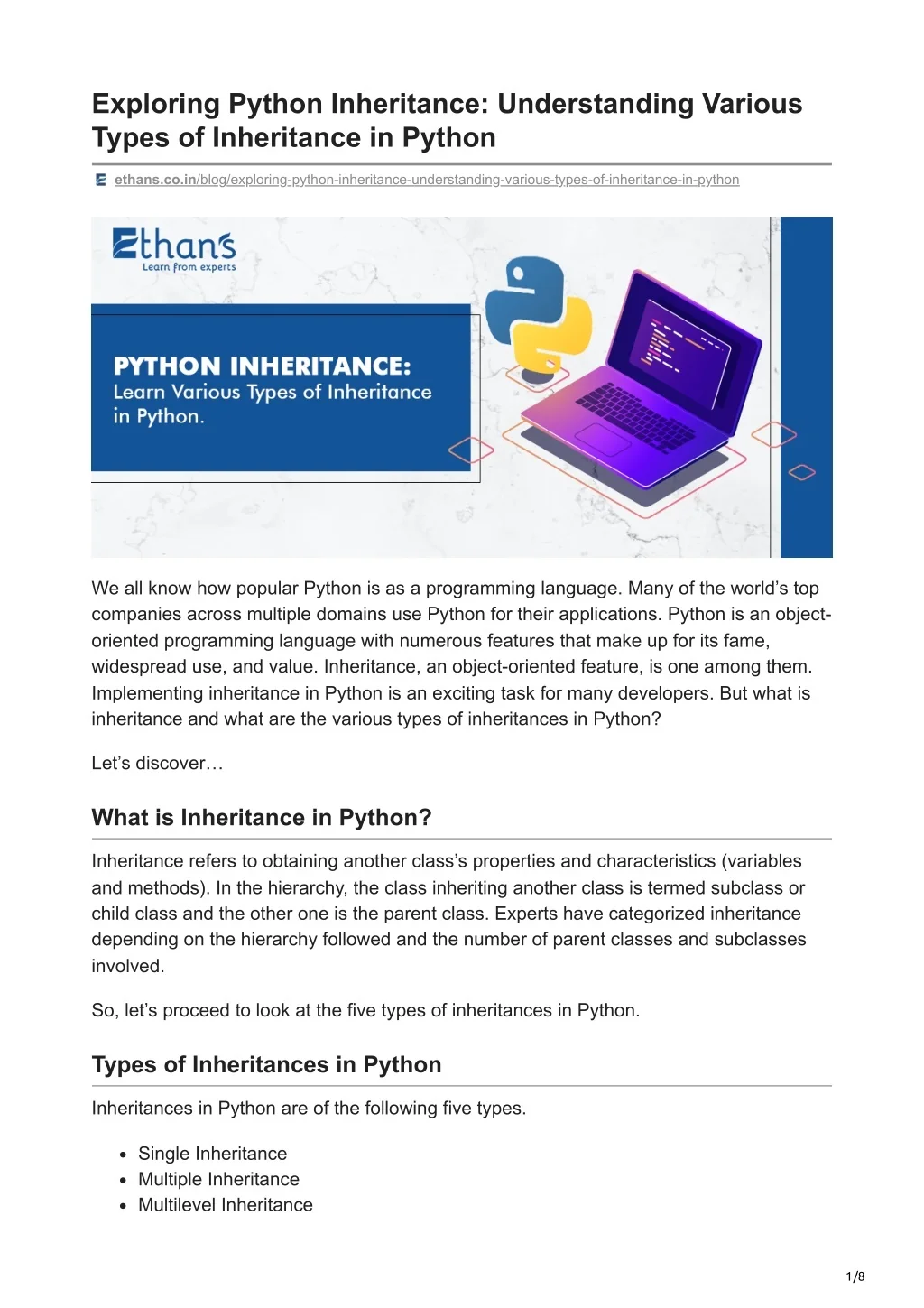 Ppt Exploring Python Inheritance Understanding Various Types Of