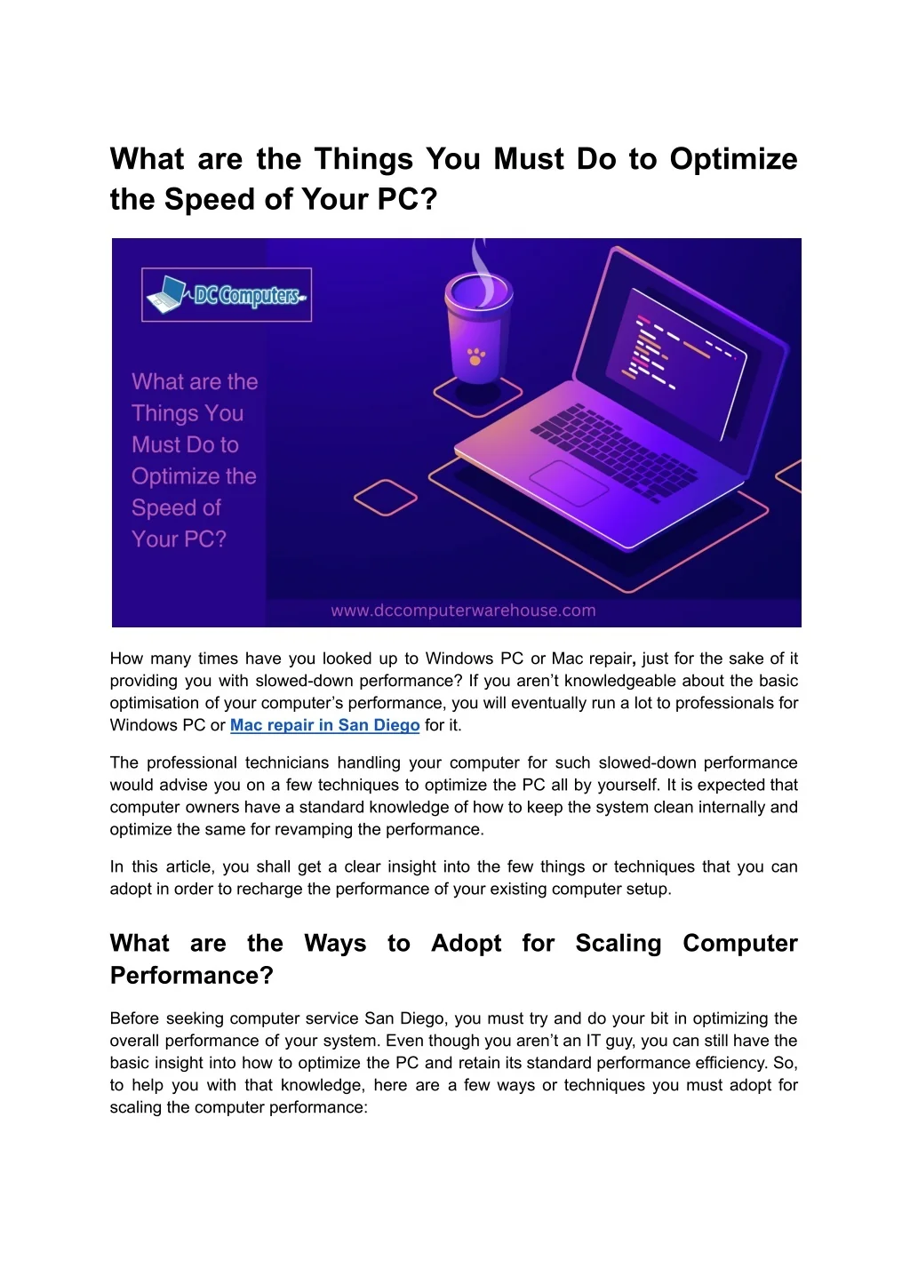 PPT - What are the Things You Must Do to Optimize the Speed of Your PC ...