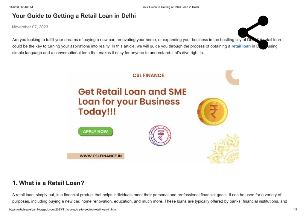 PPT - Your Guide to Getting Retail Loan PowerPoint Presentation, free ...