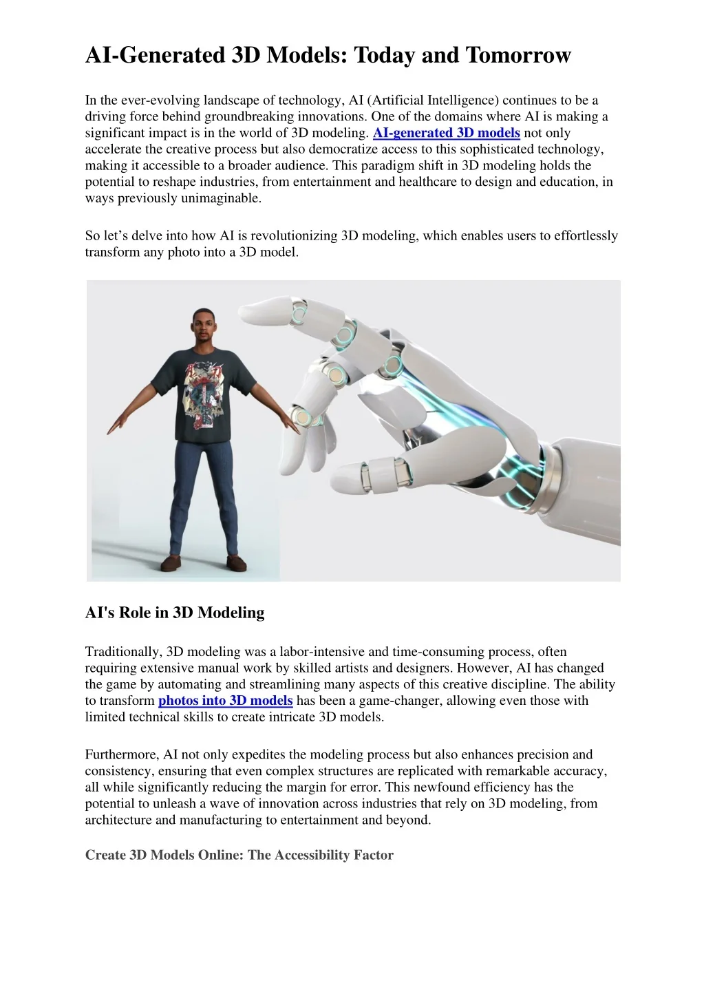 PPT - AI-Generated 3D Models Today and Tomorrow PowerPoint Presentation ...