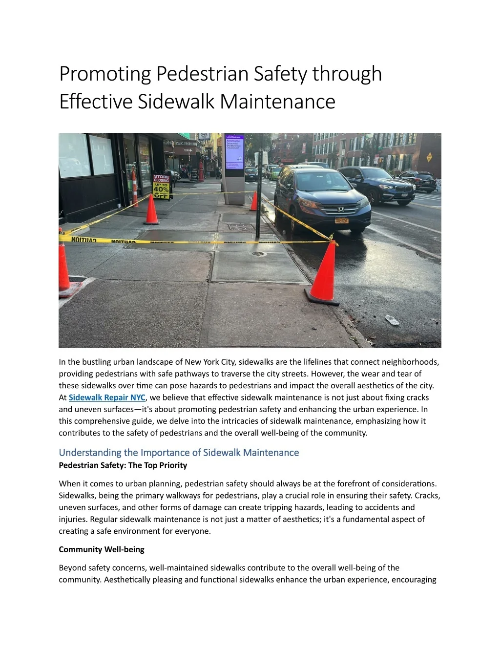 PPT - Promoting Pedestrian Safety through Effective Sidewalk ...