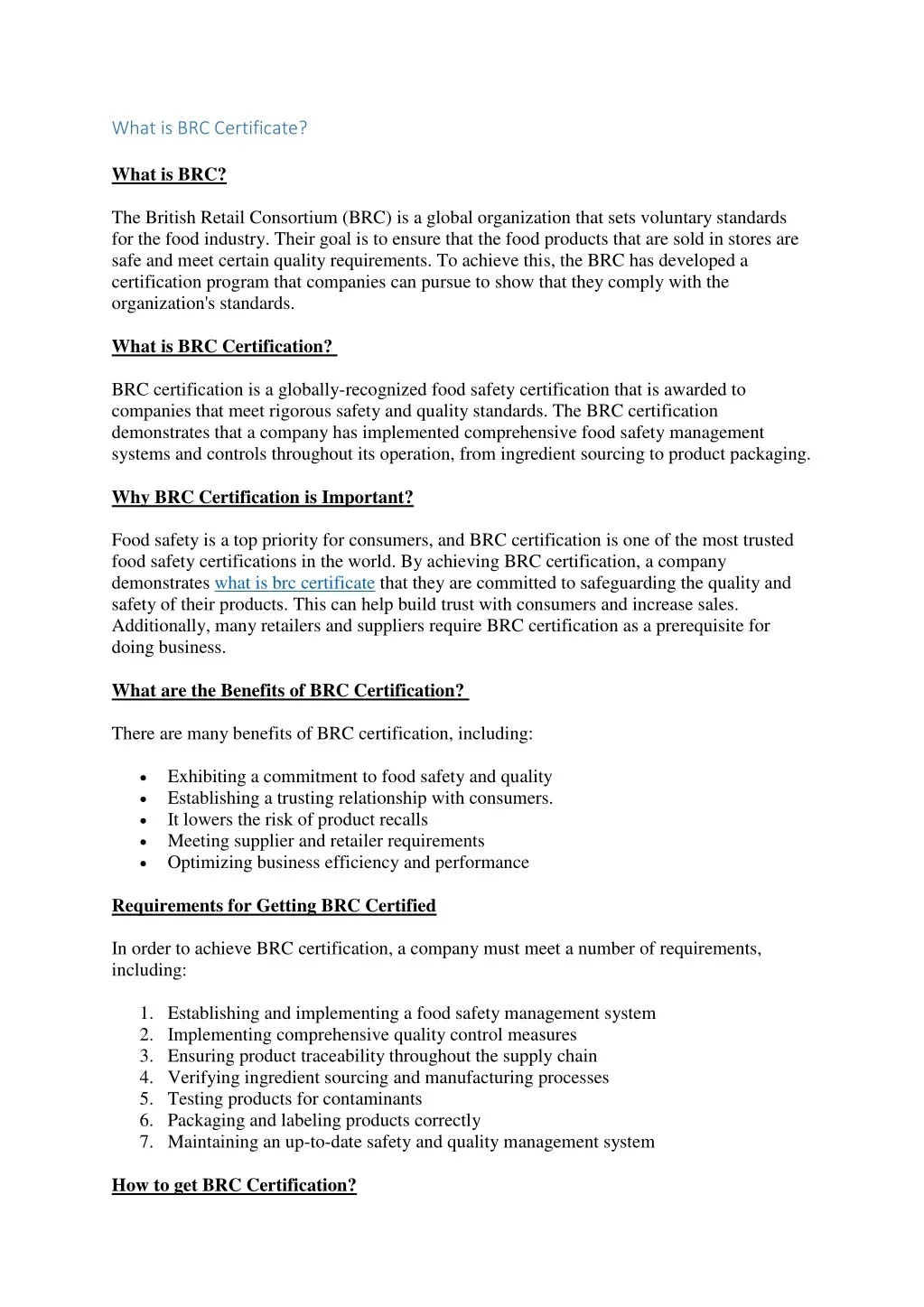PPT - What is BRC Certificate PowerPoint Presentation, free download - ID:12633944