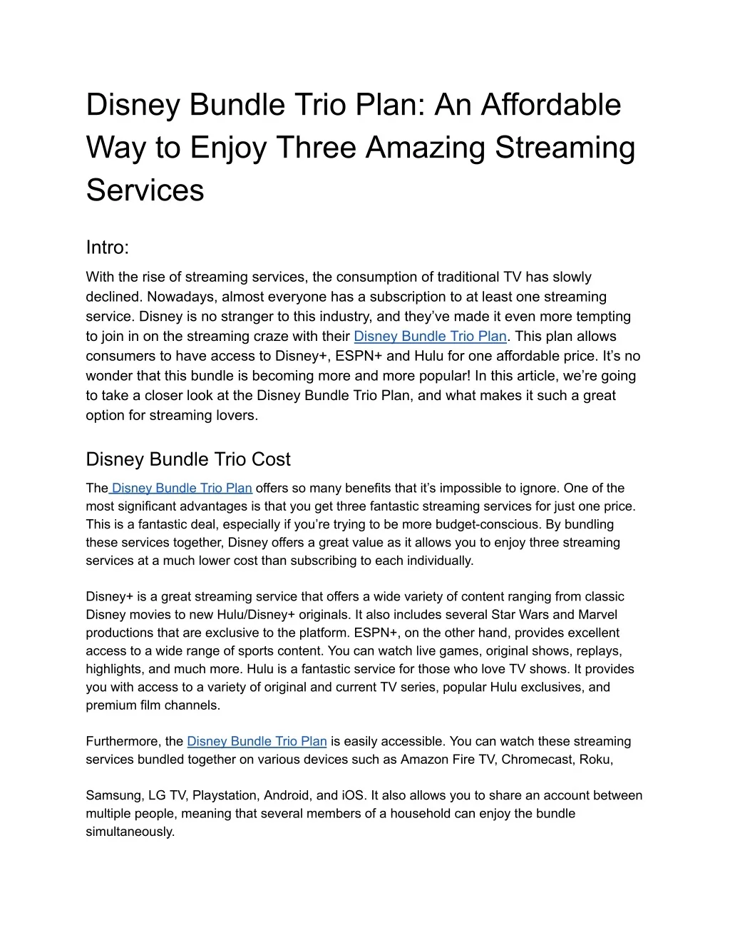 PPT - Disney Bundle Trio Plan_ An Affordable Way to Enjoy Three Amazing ...