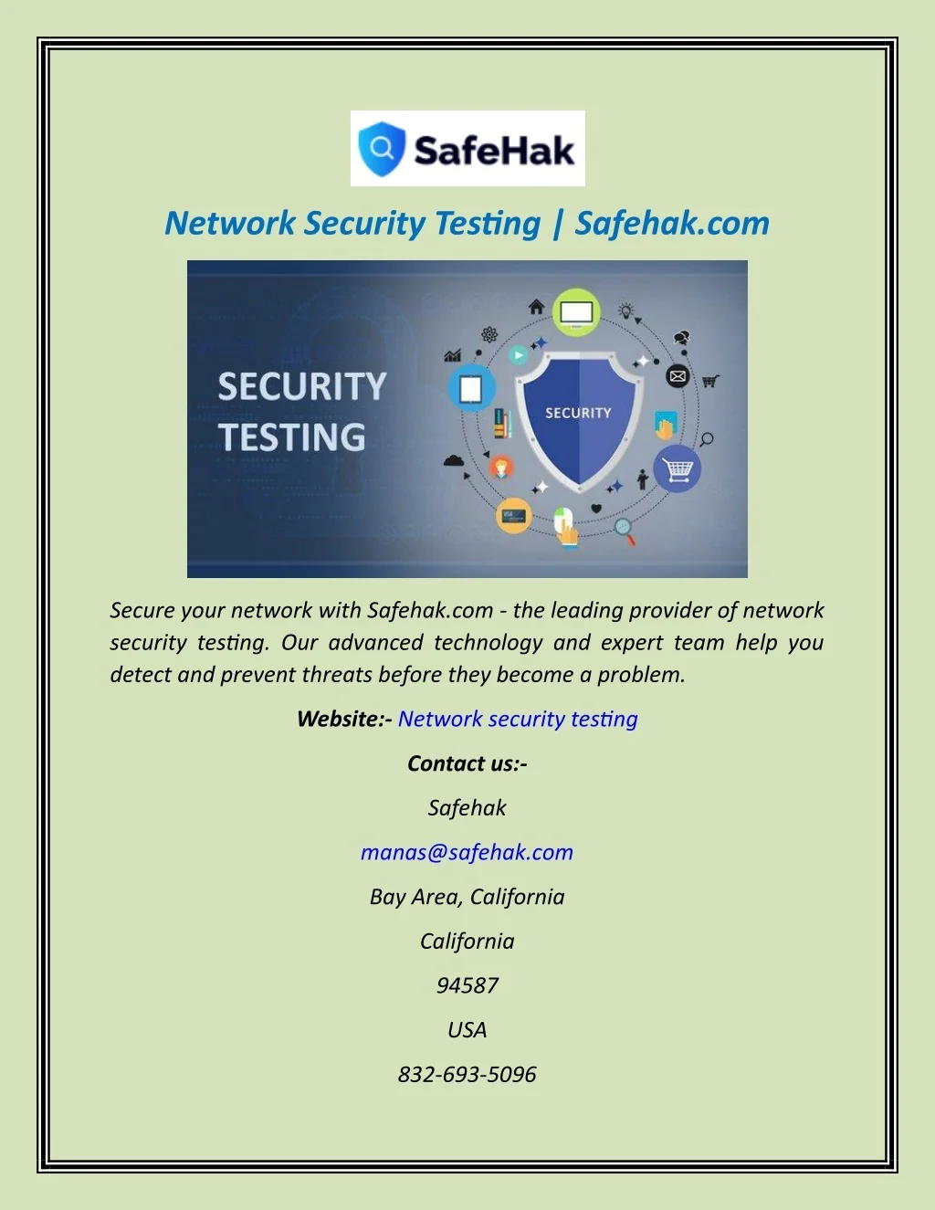 PPT - Network Security Testing Safehak PowerPoint Presentation, free ...