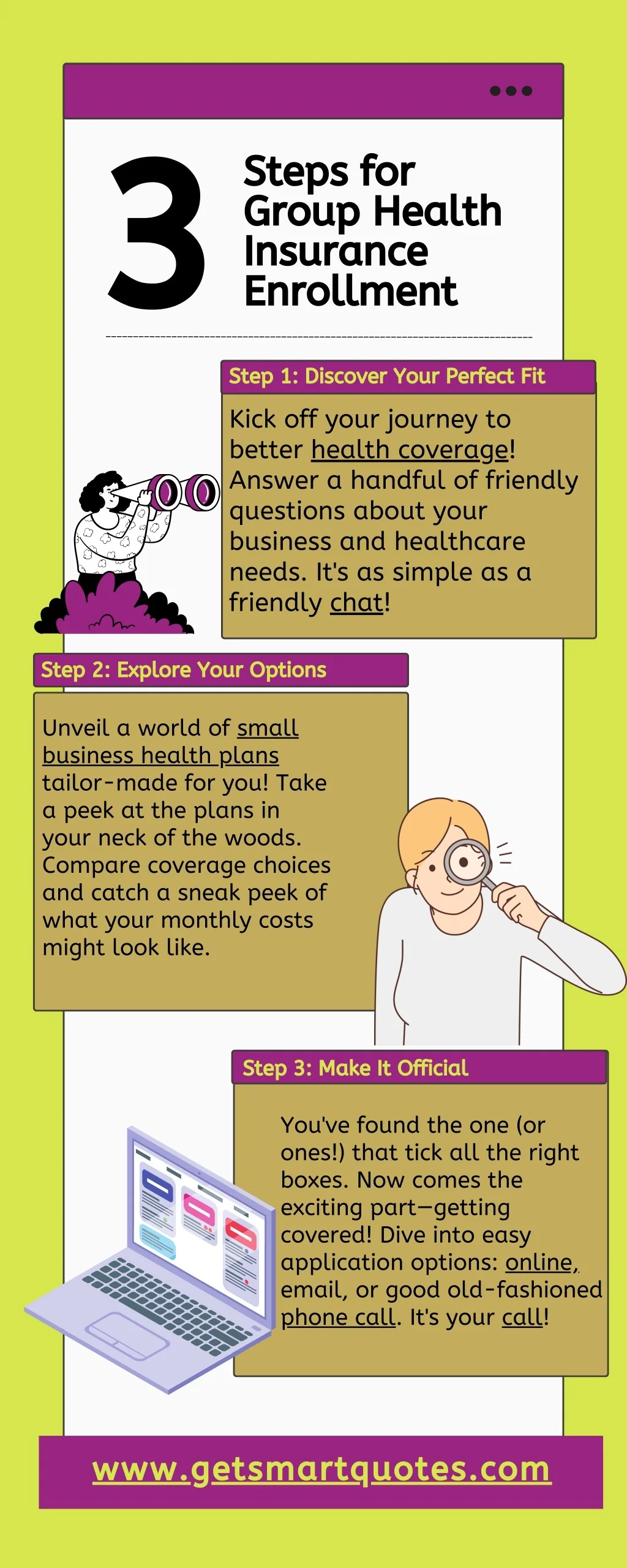 PPT - 3 Steps for Group Health Insurance Enrollment PowerPoint ...