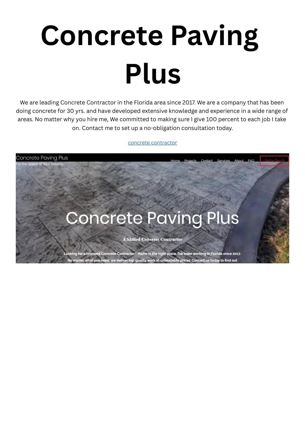 PPT - Concrete Paving Plus PowerPoint Presentation, free download - ID ...