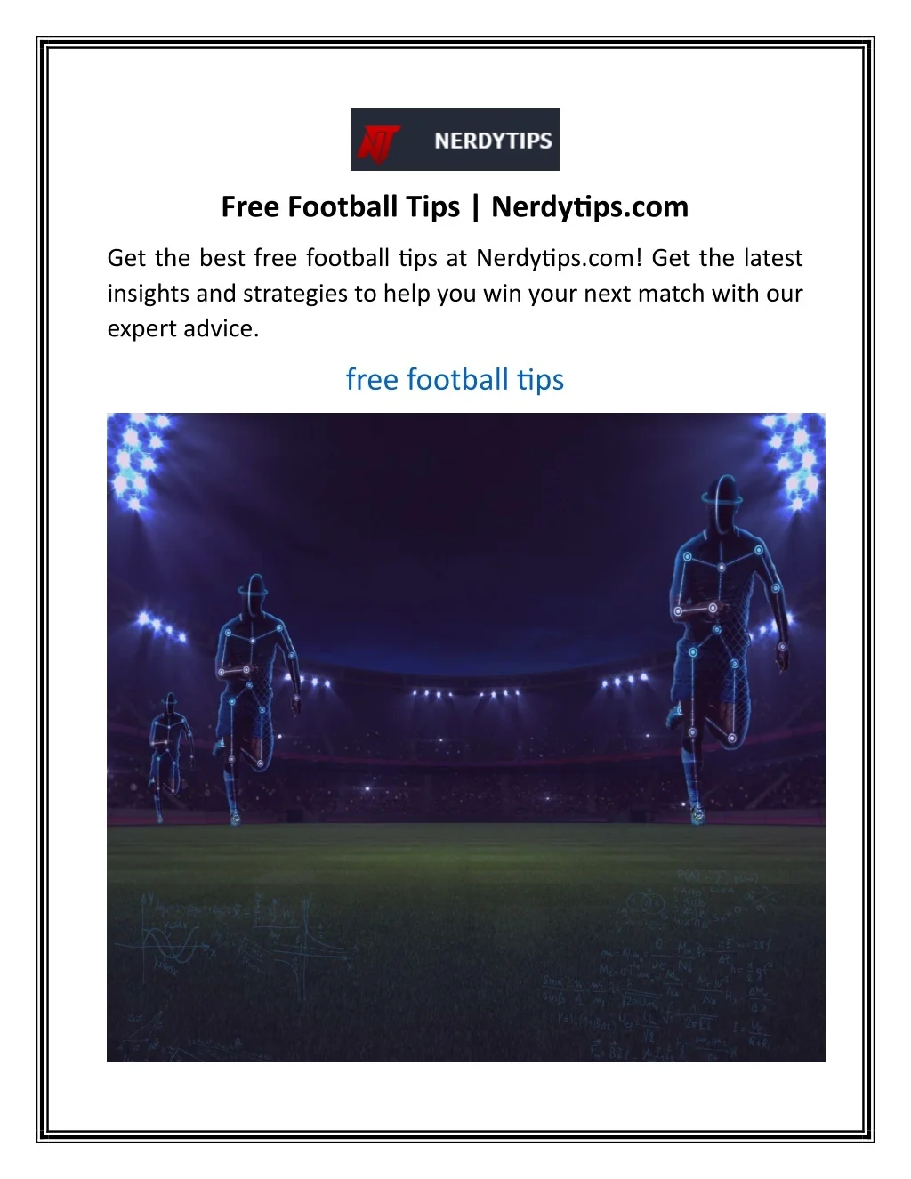 PPT - Free Football Tips Nerdytips PowerPoint Presentation, free ...
