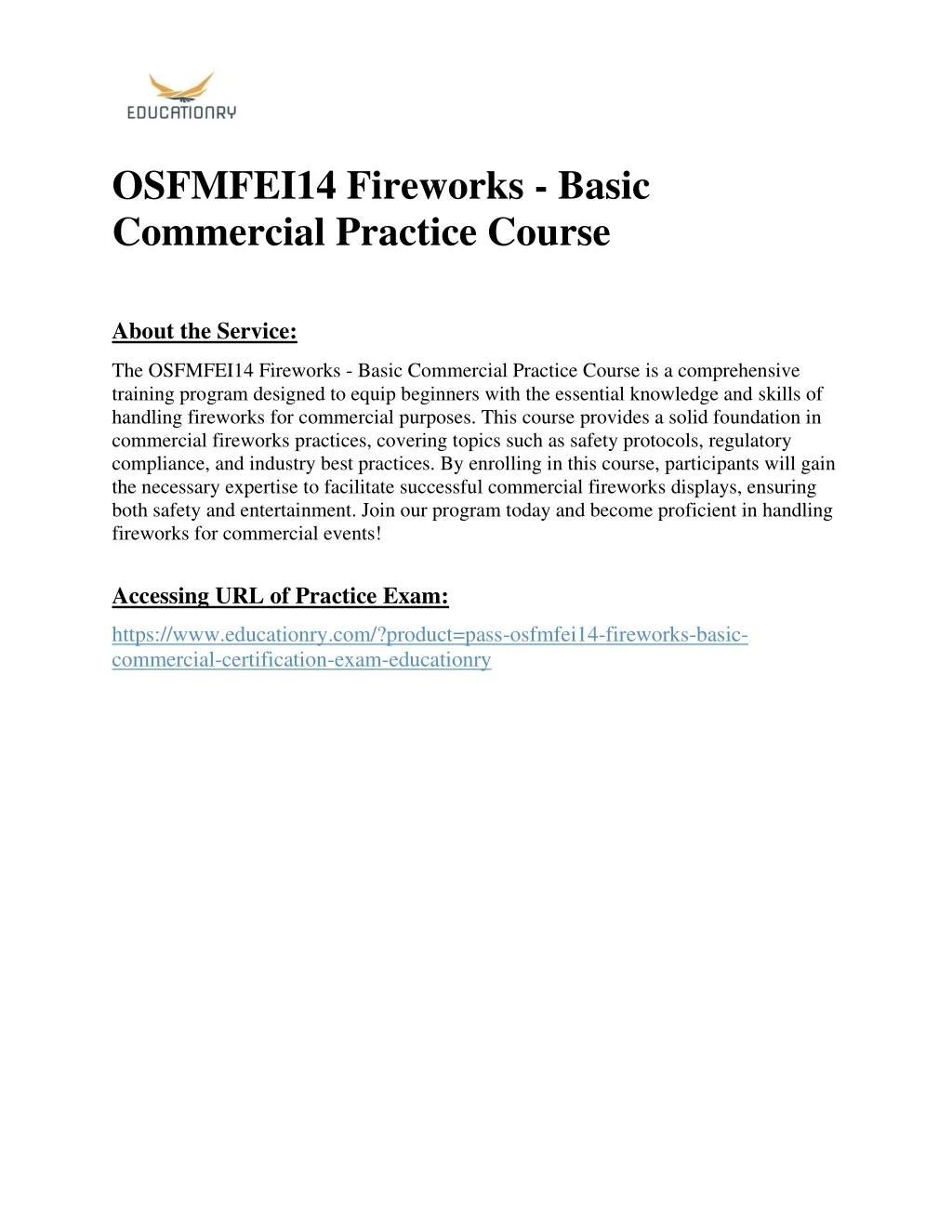 PPT - OSFMFEI14 Fireworks - Basic Commercial Practice Course PowerPoint ...