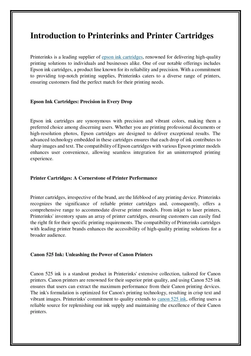 PPT - Introduction to Printerinks and Printer Cartridges PowerPoint ...