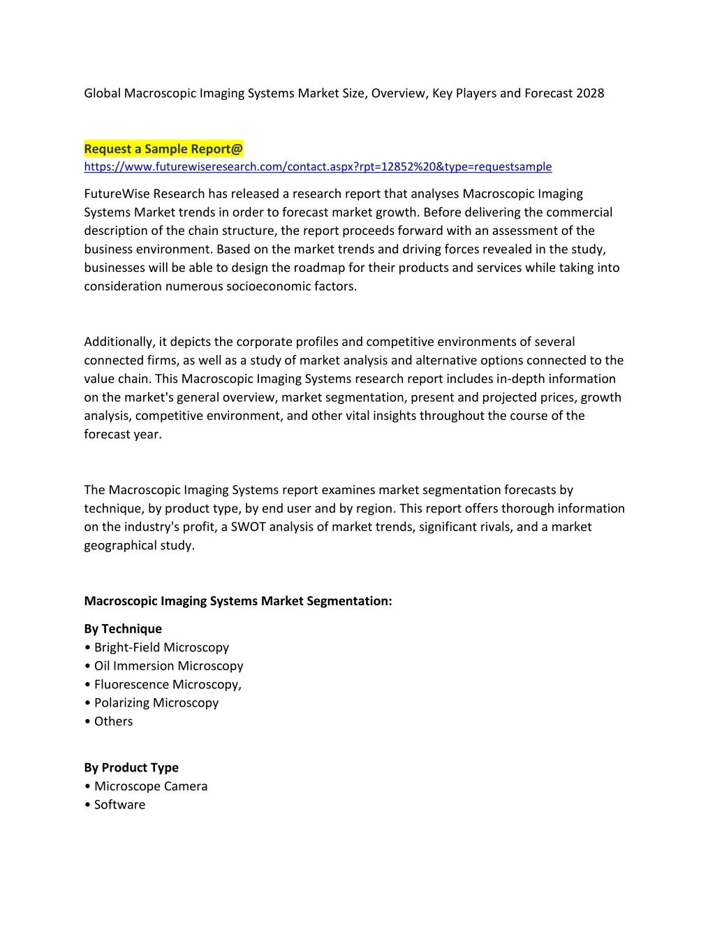 PPT - Macroscopic Imaging Systems Market PowerPoint Presentation, free ...