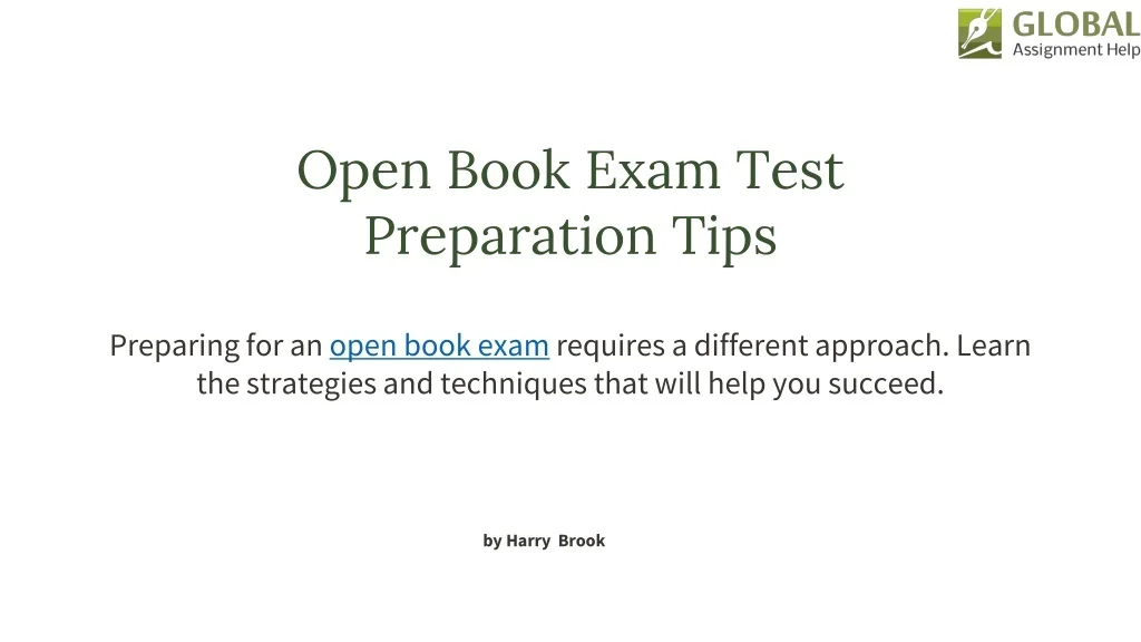 PPT - Open Book Exam Test Preparation Tips PowerPoint Presentation ...