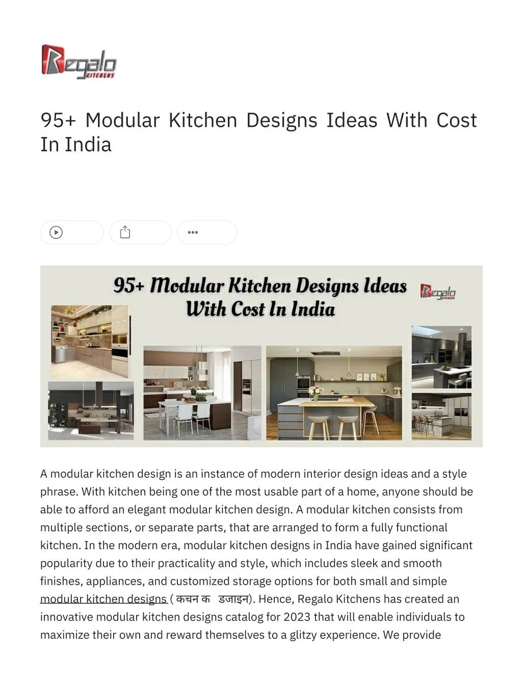 PPT - 95 Modular Kitchen Designs Ideas With Cost In India PowerPoint ...