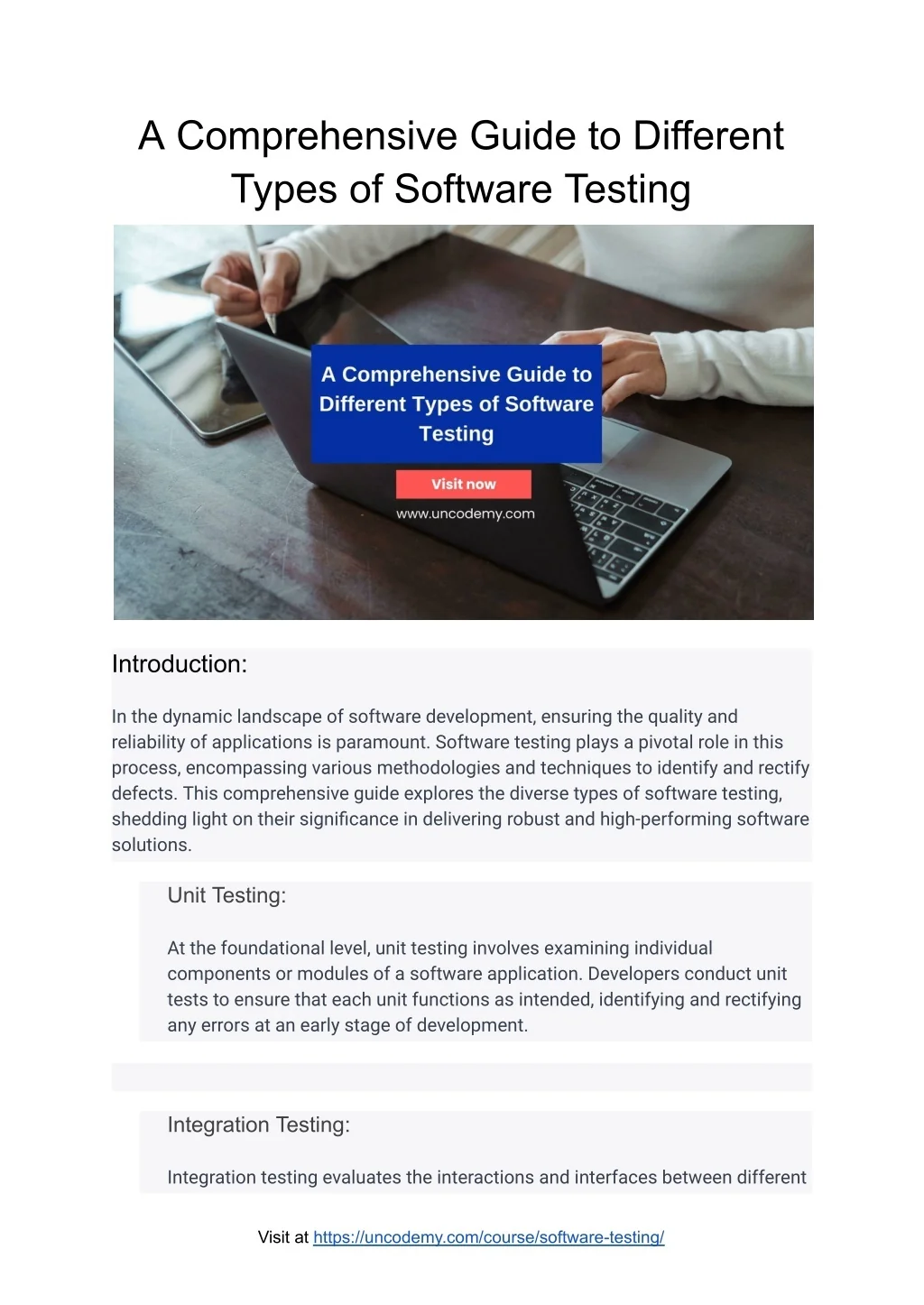 PPT - A Comprehensive Guide to Different Types of Software Testing ...