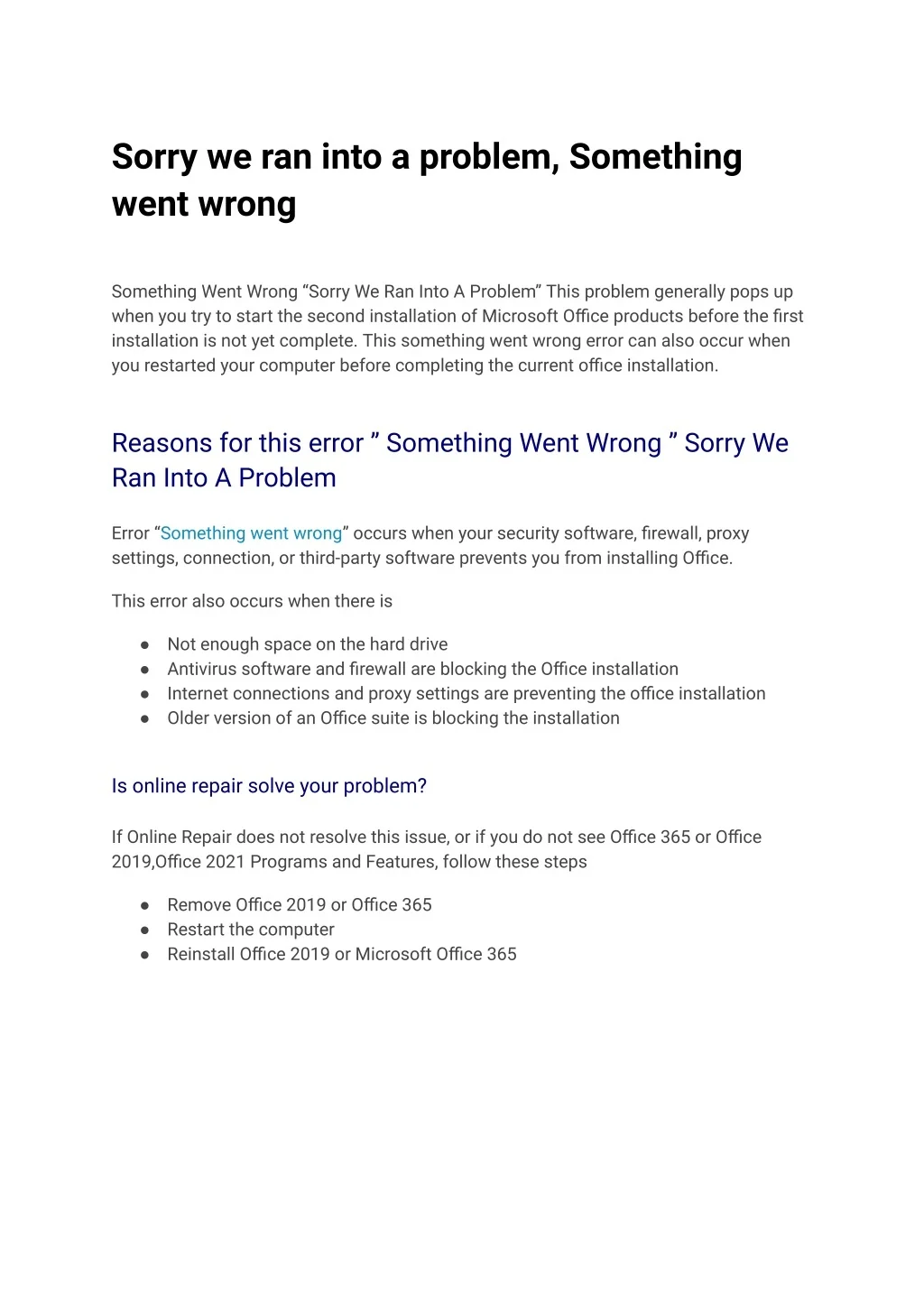 PPT - Sorry we ran into a problem, Something went wrong PowerPoint ...