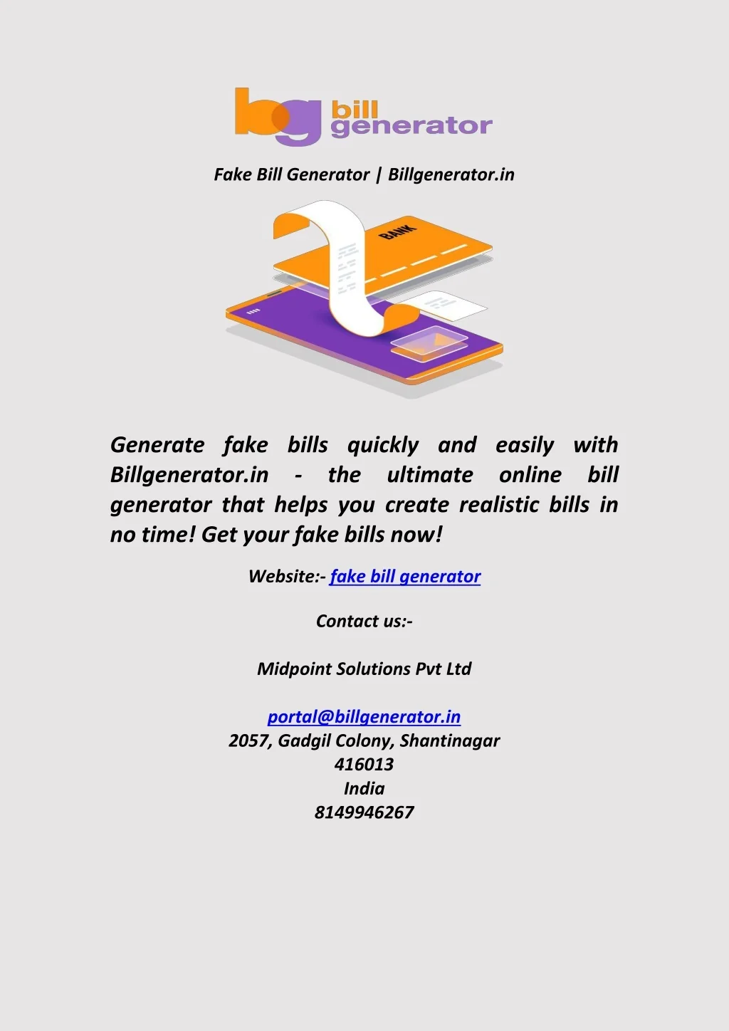 PPT - Fake Bill Generator Billgenerator in PowerPoint Presentation ...