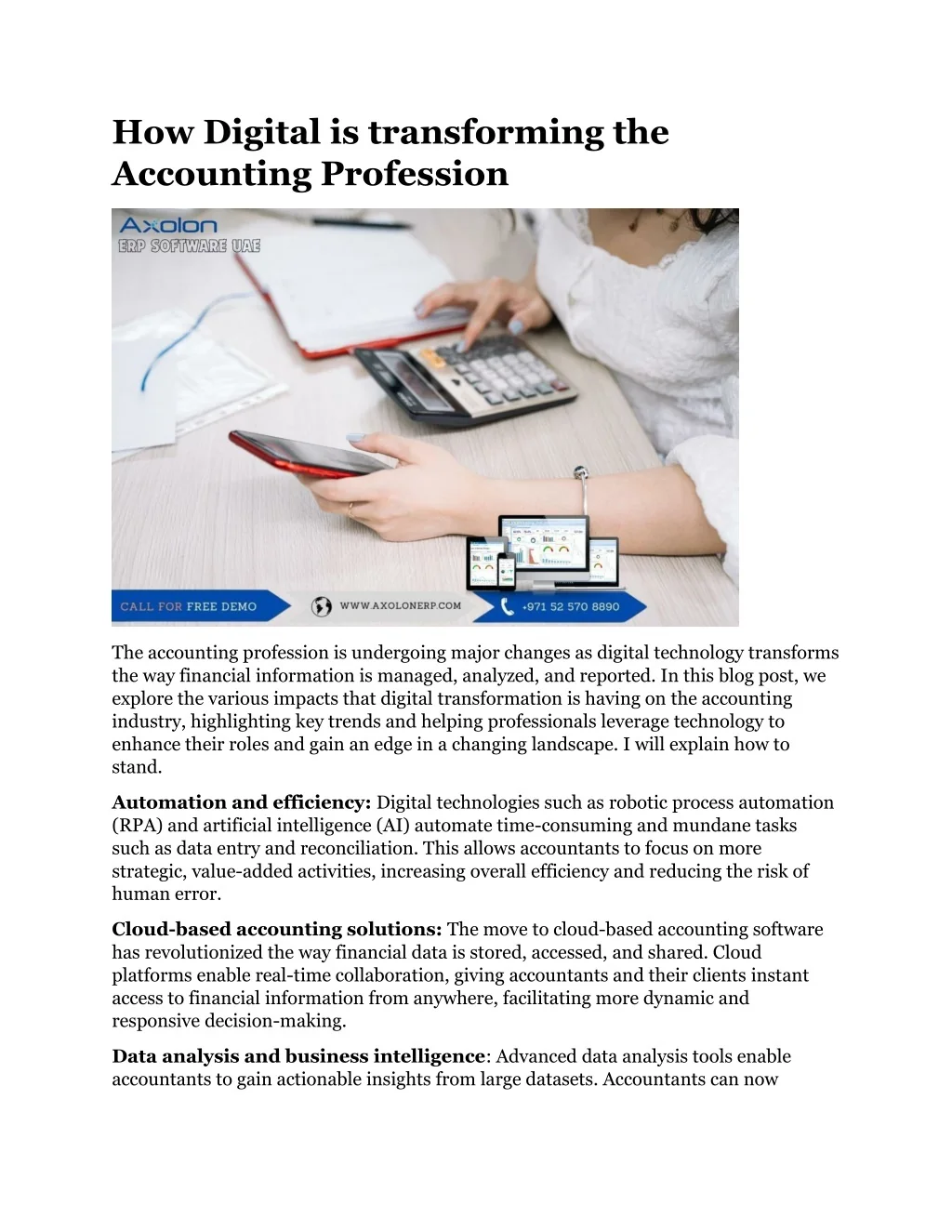 PPT - How Digital is transforming the Accounting Profession PowerPoint ...