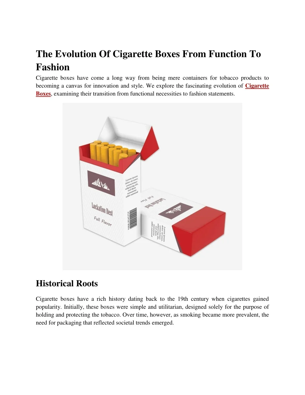 PPT - The Evolution Of Cigarette Boxes From Function To Fashion ...