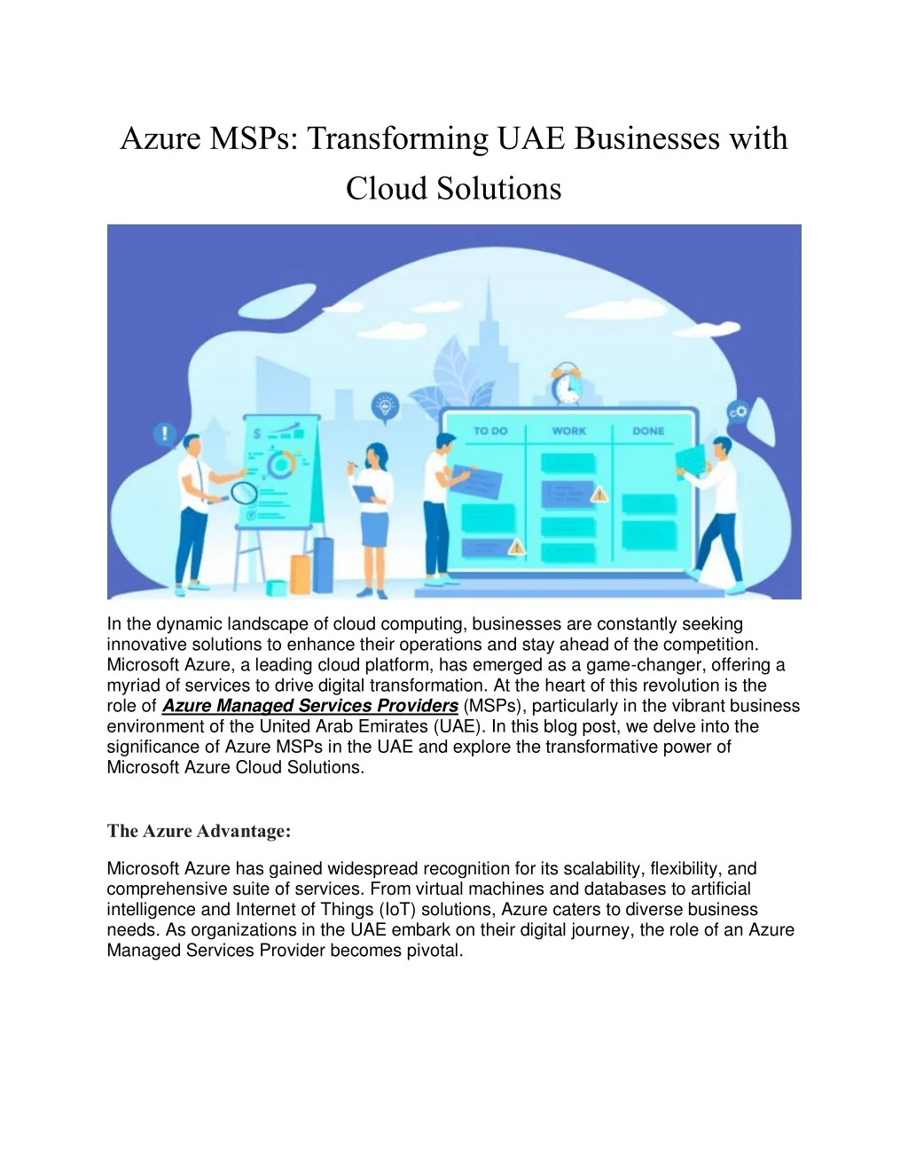 PPT - Azure MSPs - Transforming UAE Businesses with Cloud Solutions ...