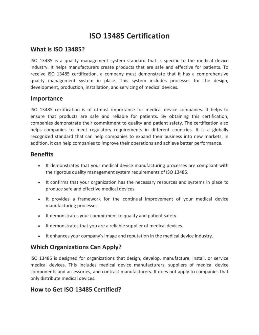 PPT - ISO 13485 Certification PowerPoint Presentation, free download ...