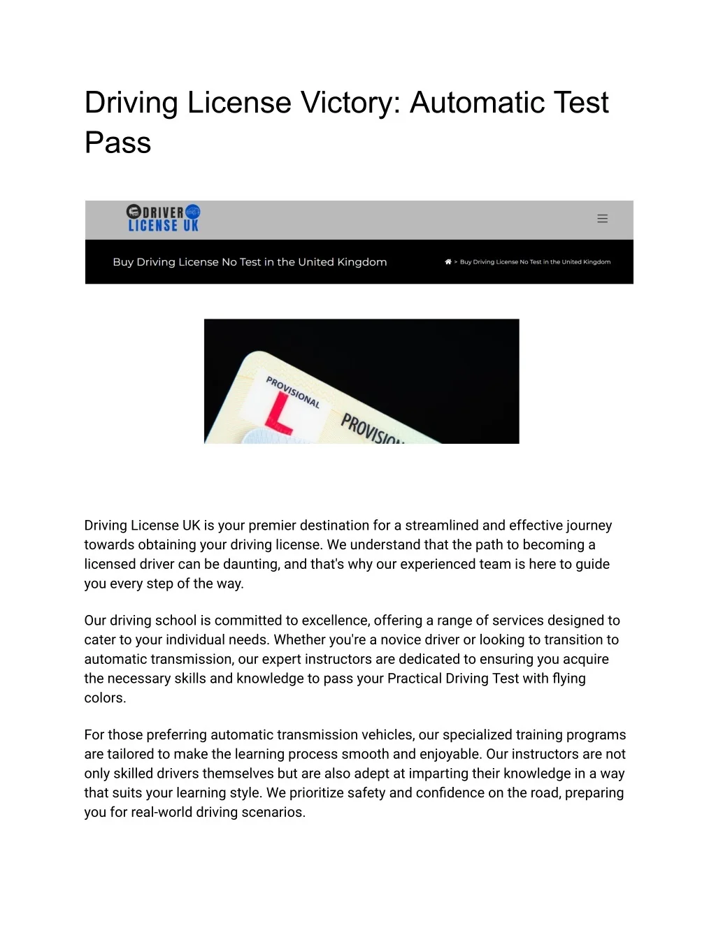 PPT - Practical Driving Test Pass Certificate Automatic PowerPoint ...