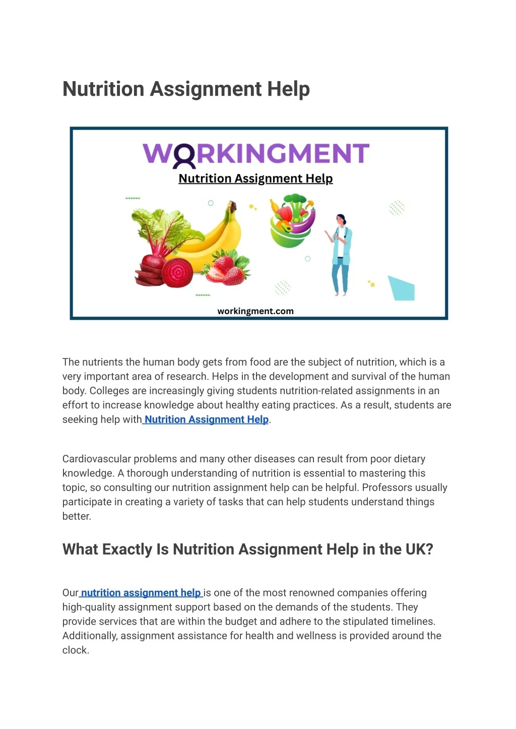 PPT - Nutrition Assignment Help PowerPoint Presentation, free download ...