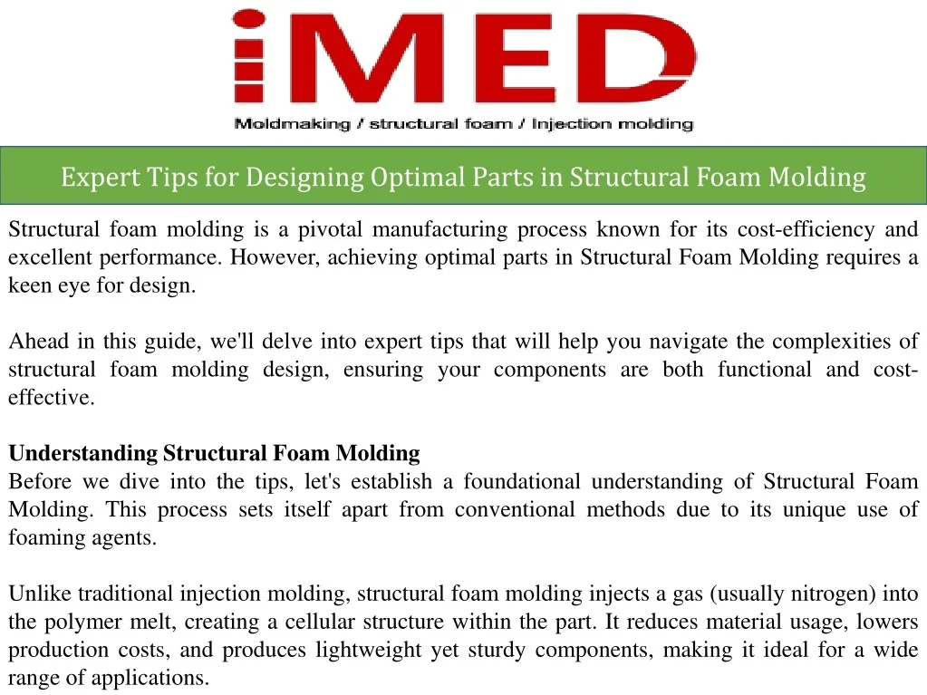 PPT - Expert Tips for Designing Optimal Parts in Structural Foam ...
