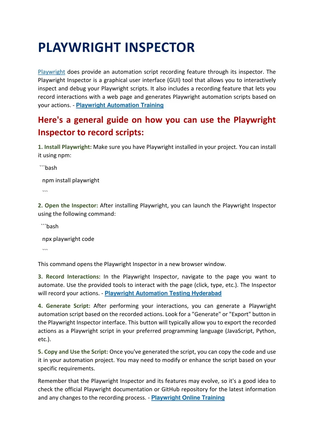 PPT - Playwright Course Online | Playwright Automation Training ...