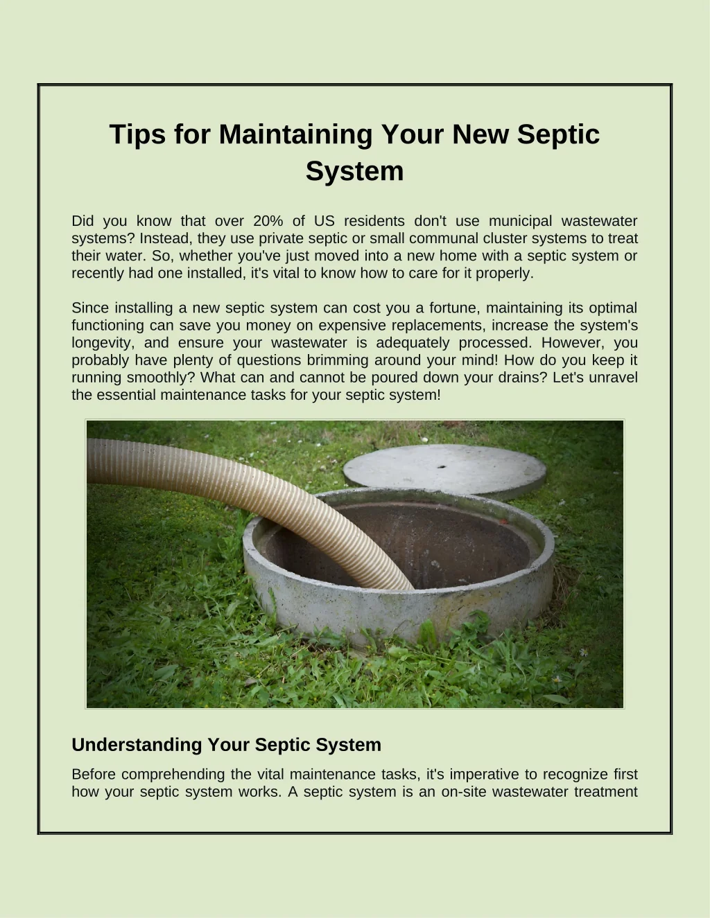 PPT - Tips for Maintaining Your New Septic System PowerPoint ...