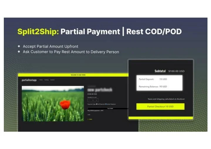 PPT - Split2Ship: Partial Payment - PayPart | Rest COD - Take Deposit ...
