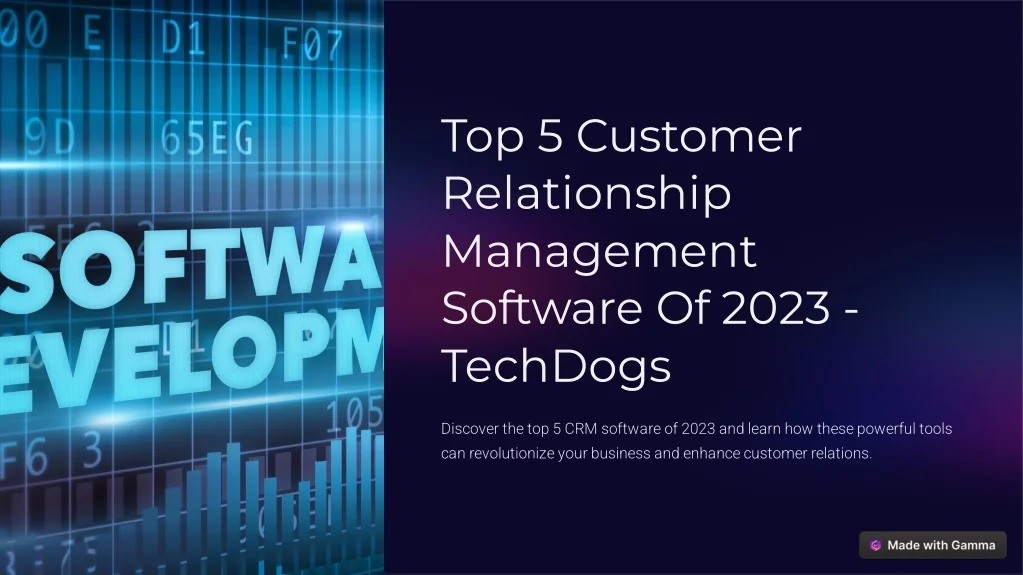 PPT - Top-5-Customer-Relationship-Management-Software-Of-2023-TechDogs PowerPoint Presentation ...