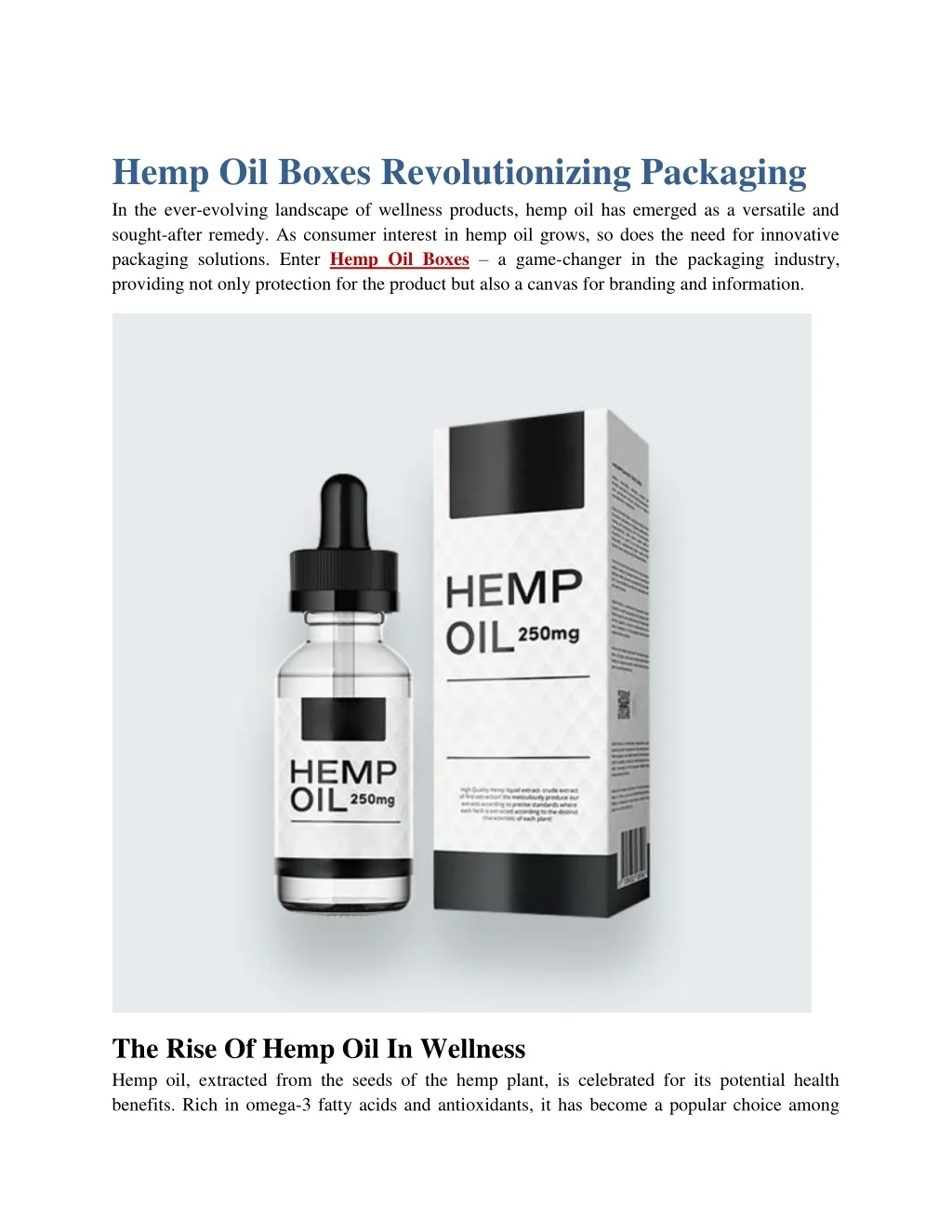 PPT - Hemp Oil Boxes Revolutionizing Packaging PowerPoint Presentation ...
