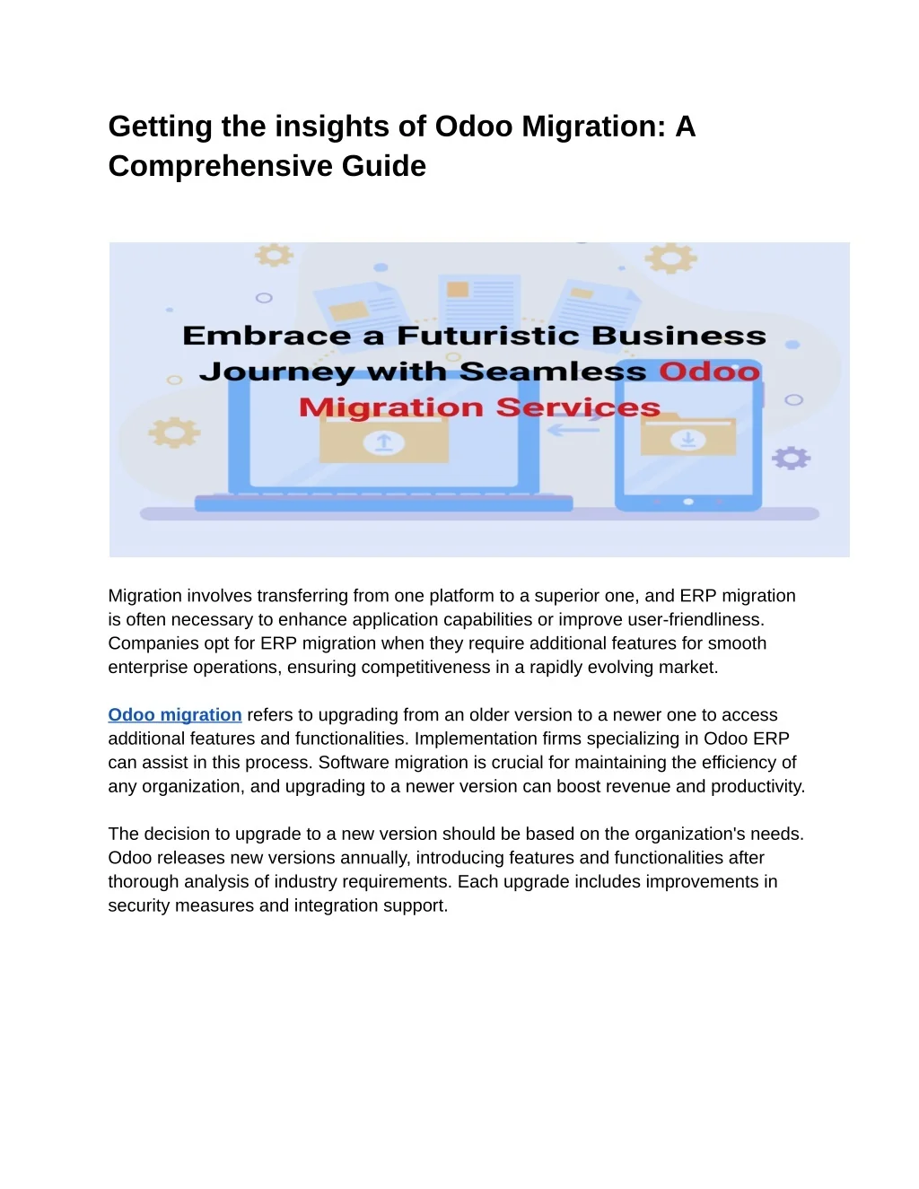 PPT - A comprehensive guide on: Benefits and Process of Odoo ERP Migration PowerPoint ...