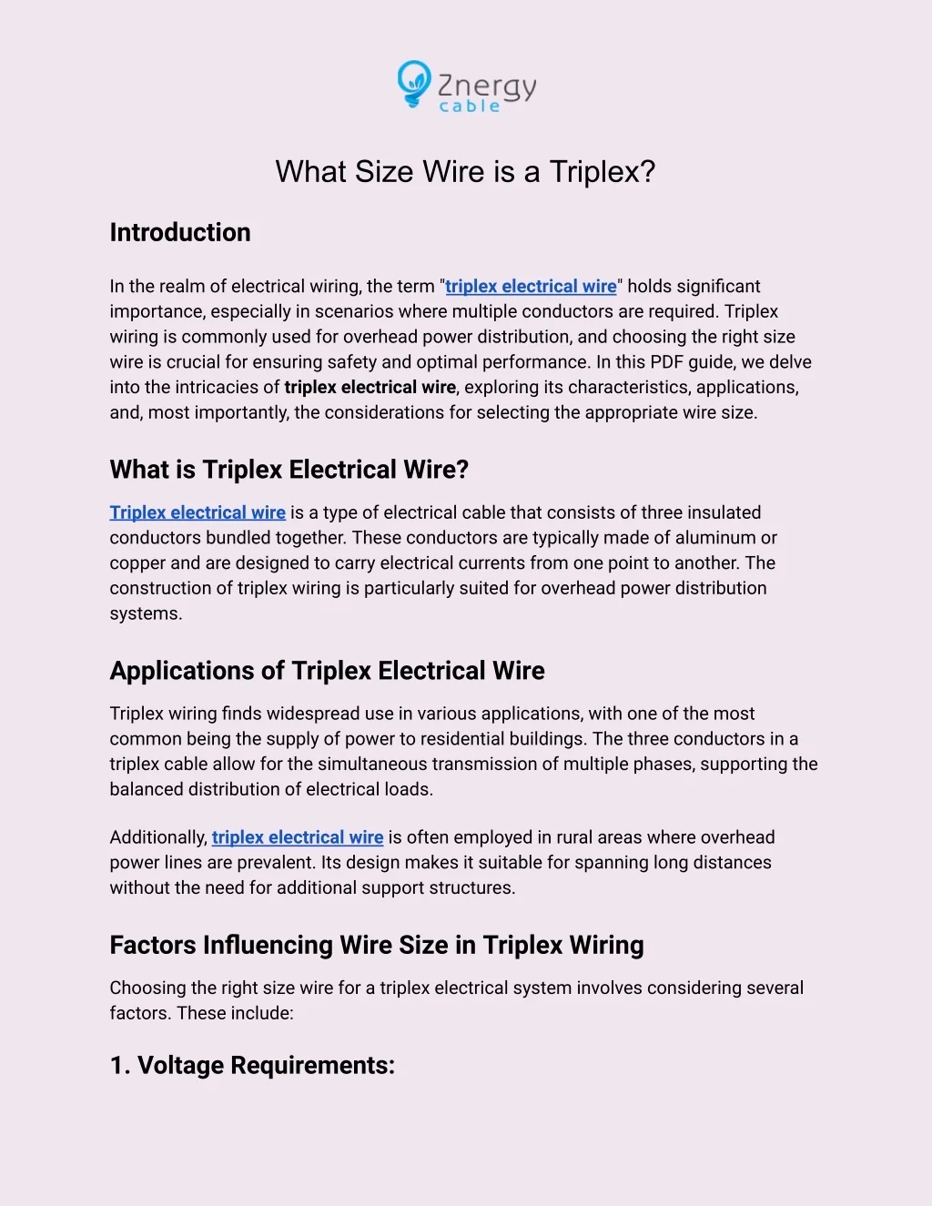 PPT - What Size Wire is a Triplex PowerPoint Presentation, free ...