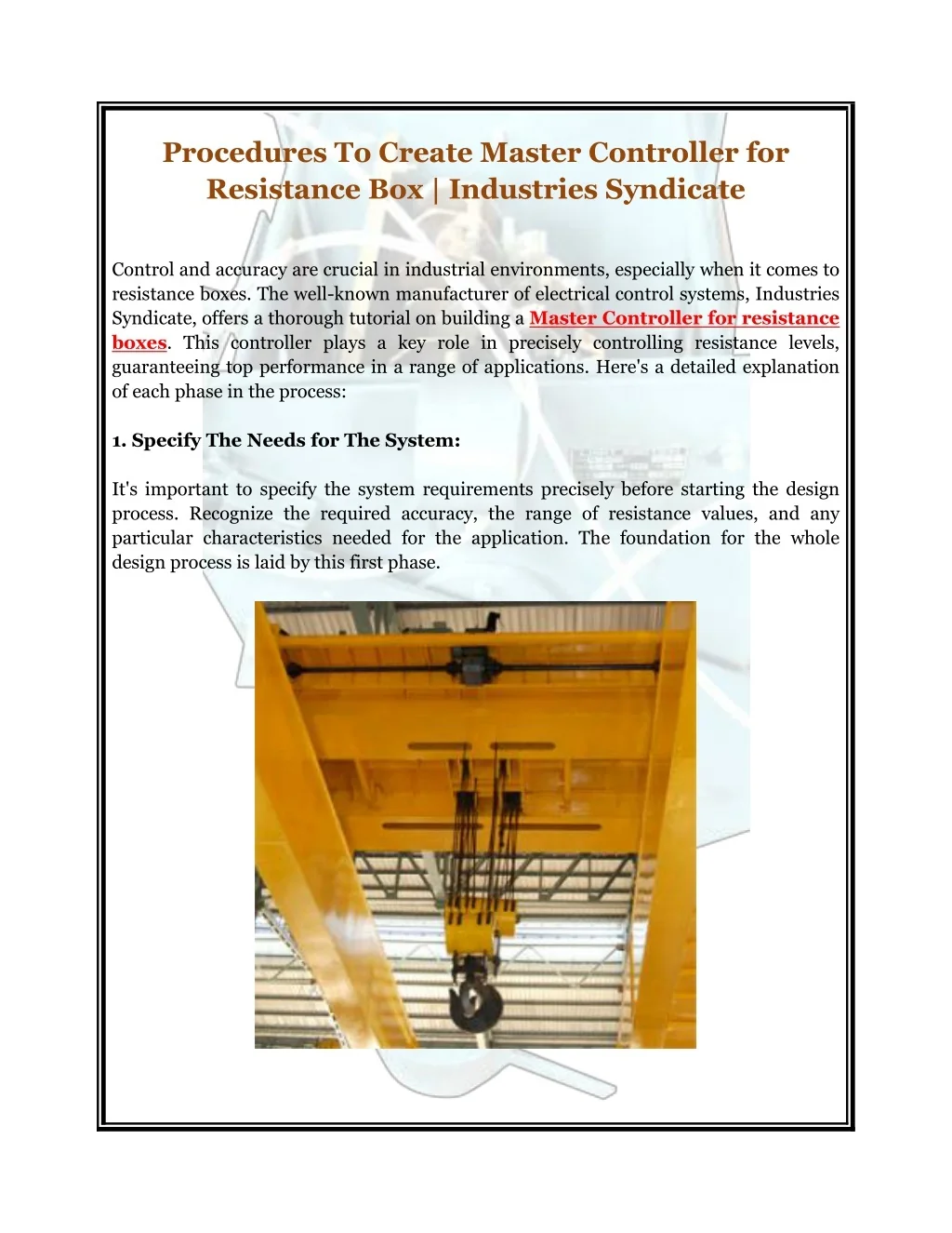 PPT - Procedures To Create Master Controller for Resistance Box ...
