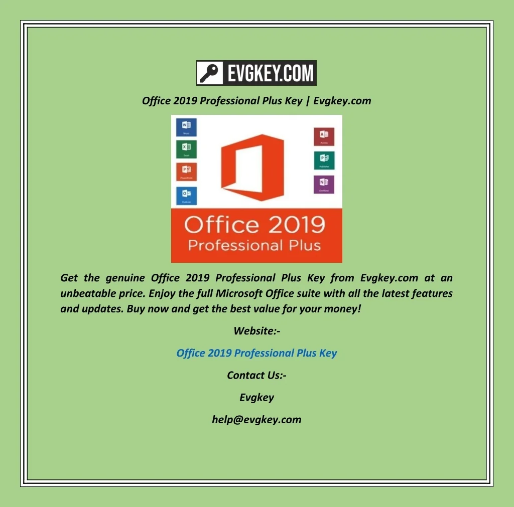 PPT - Office 2019 Professional Plus Key Evgkey PowerPoint Presentation ...