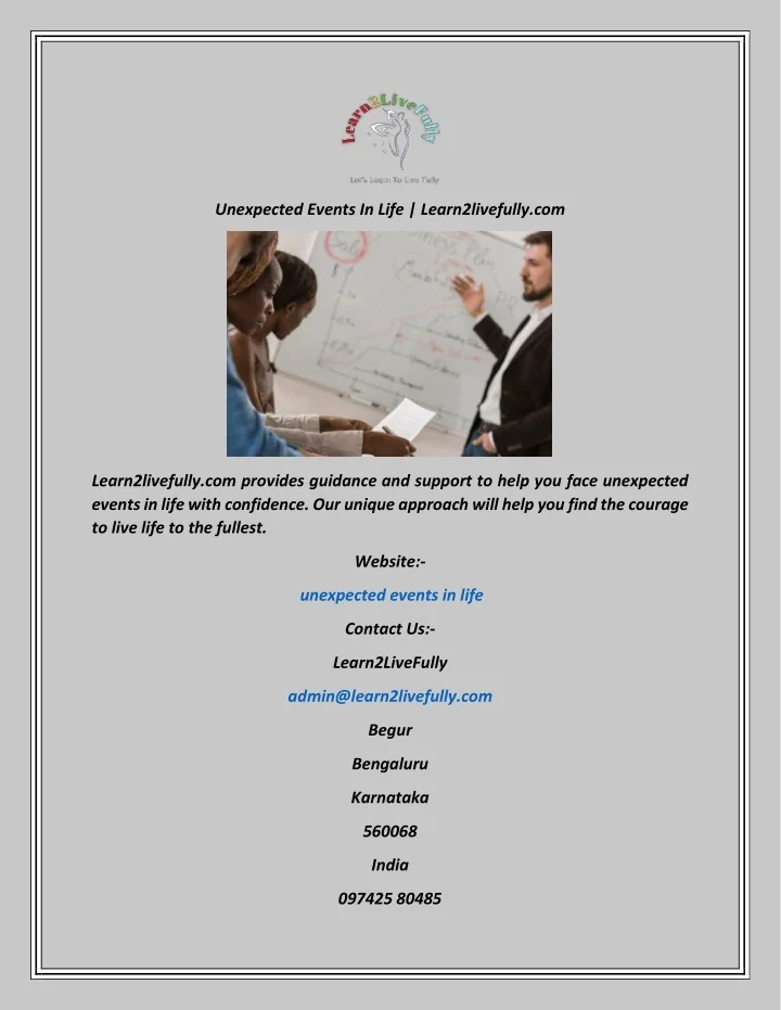PPT Unexpected Events In Life Learn2livefully PowerPoint Presentation 