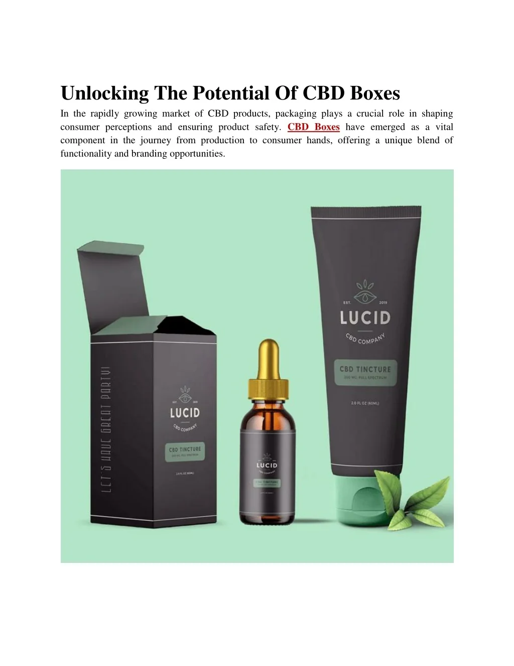 PPT - Unlocking The Potential Of CBD Boxes PowerPoint Presentation ...