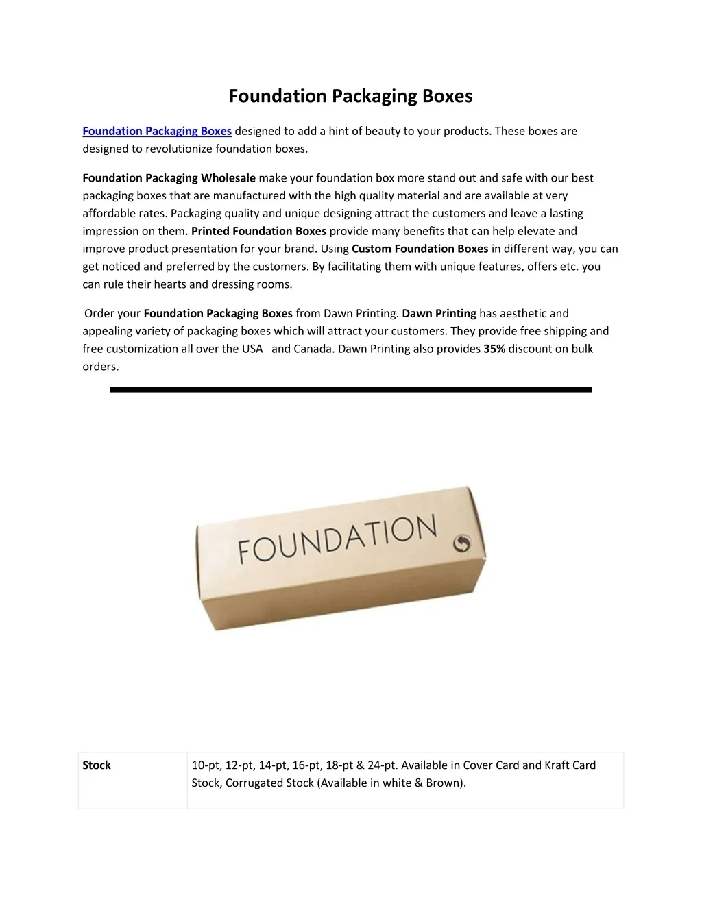 PPT - Foundation Packaging Boxes PowerPoint Presentation, free download ...