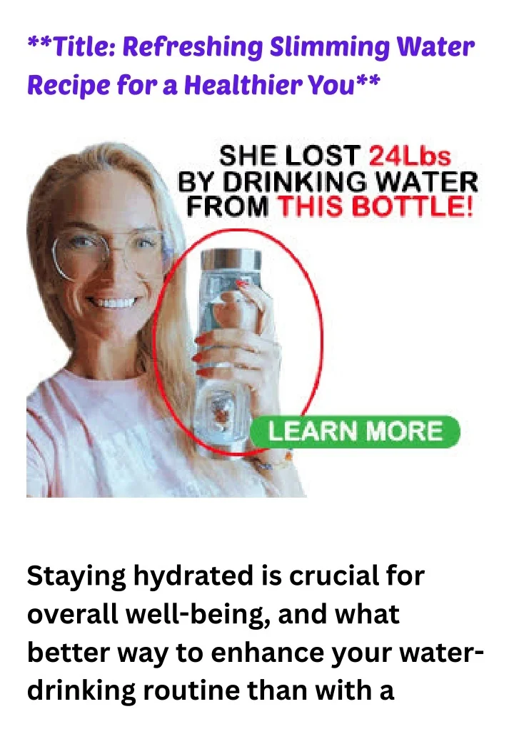 PPT - Title Refreshing Slimming Water Recipe for a Healthier You ...