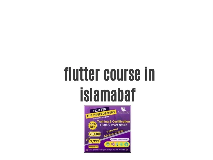 PPT - Flutter course in islamabad PowerPoint Presentation, free download - ID:12671040