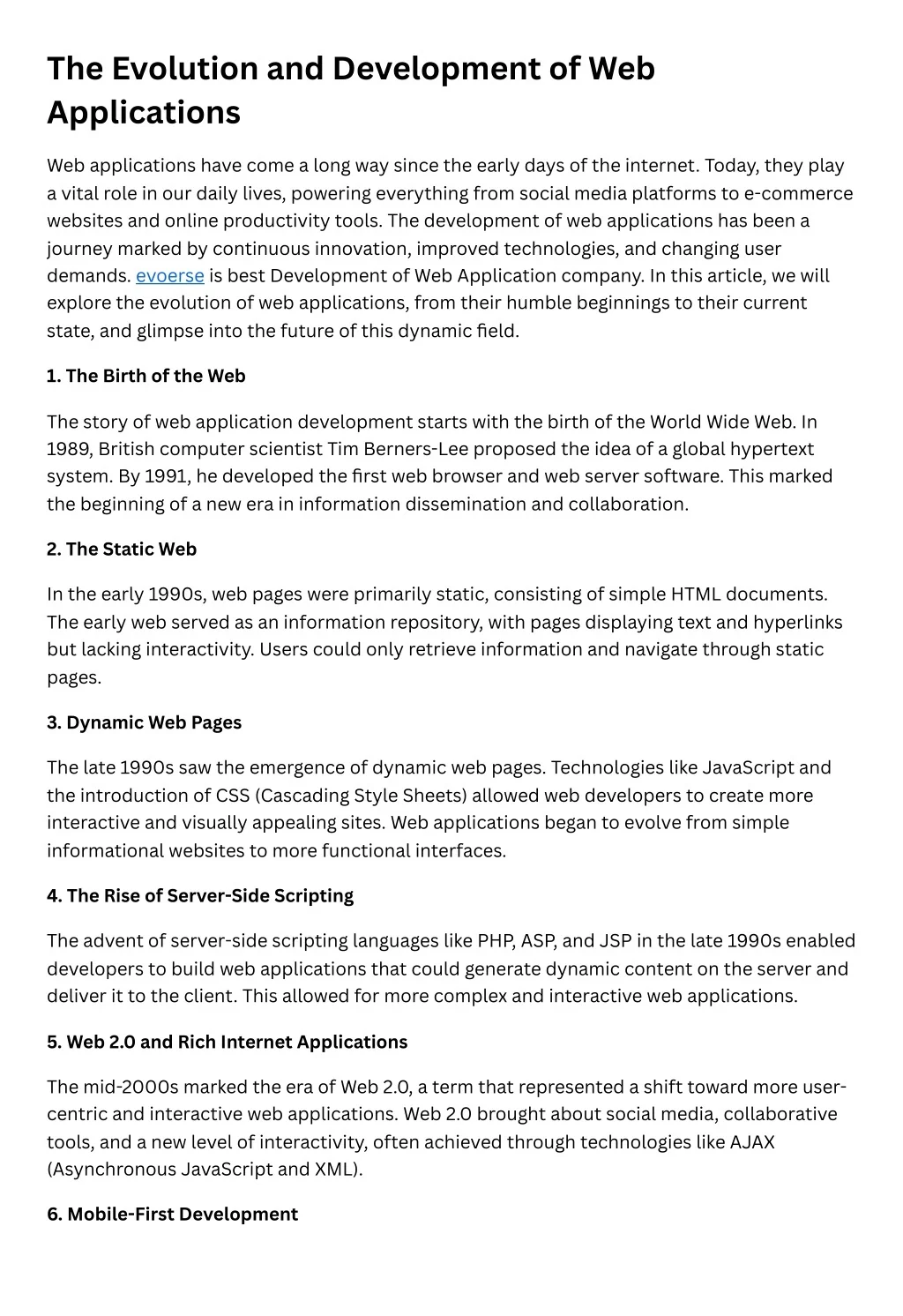 PPT - The Evolution and Development of Web Applications PowerPoint ...
