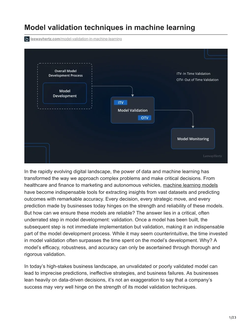 PPT - Model validation techniques in machine learning PowerPoint Presentation - ID:12673017