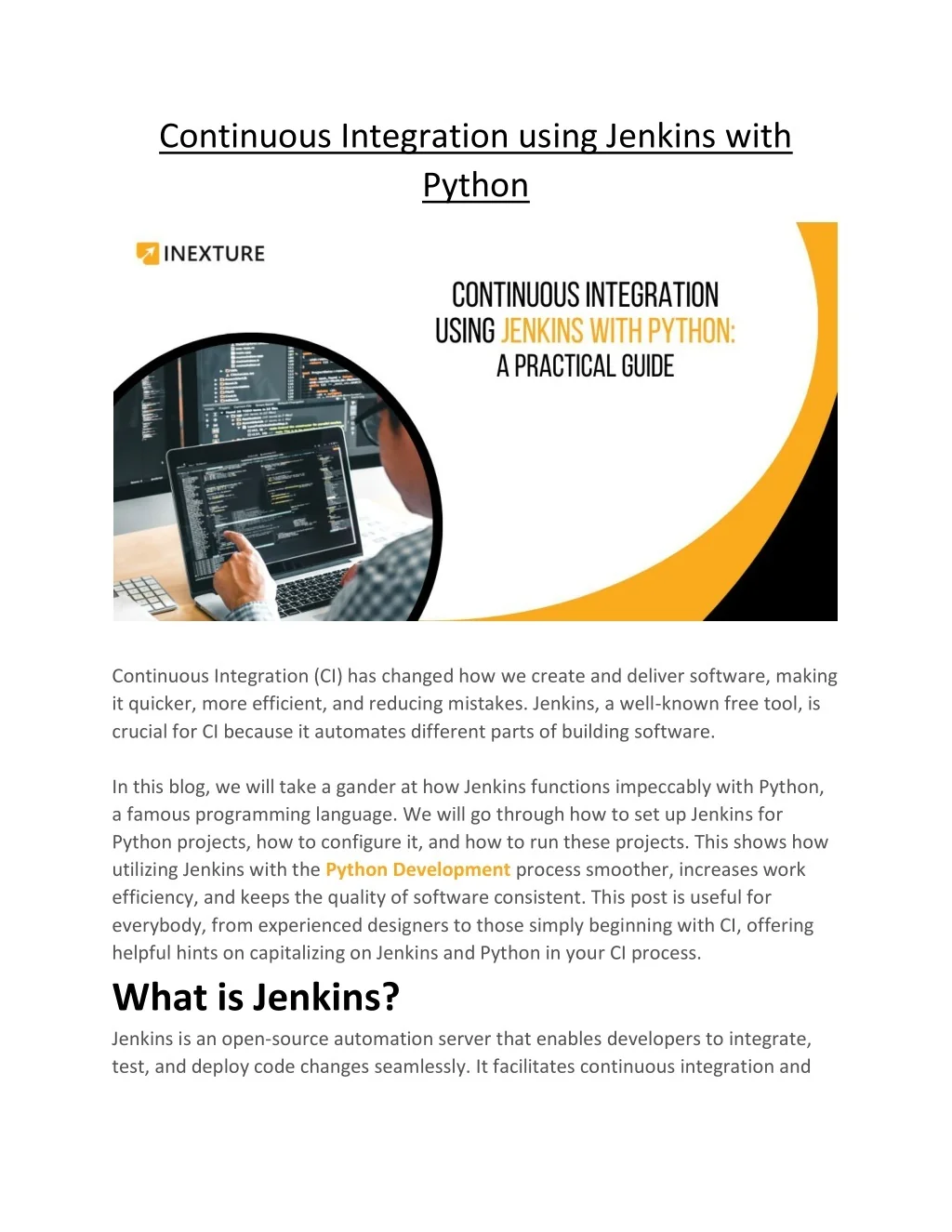 PPT - Continuous Integration using Jenkins with Python PowerPoint Presentation - ID:12673106