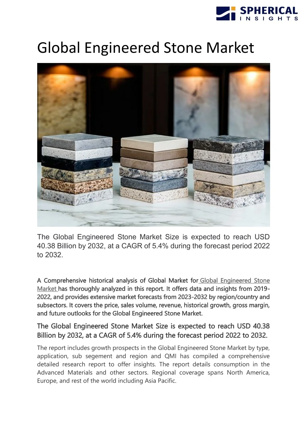 PPT - Global Engineered Stone Market PowerPoint Presentation, free ...
