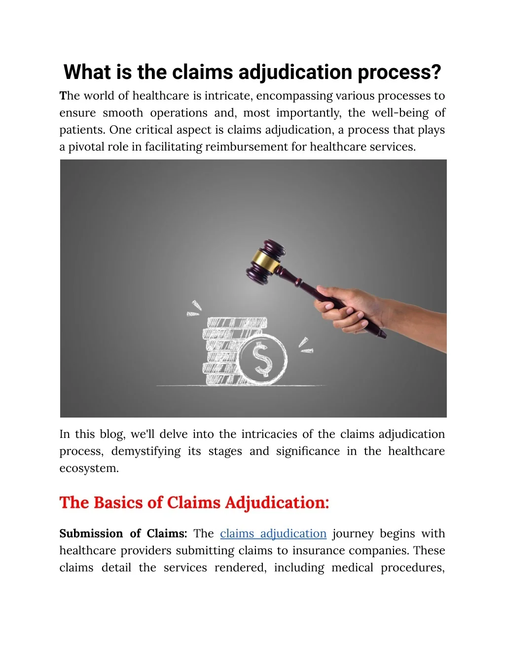 PPT - What is the claims adjudication process PowerPoint Presentation ...