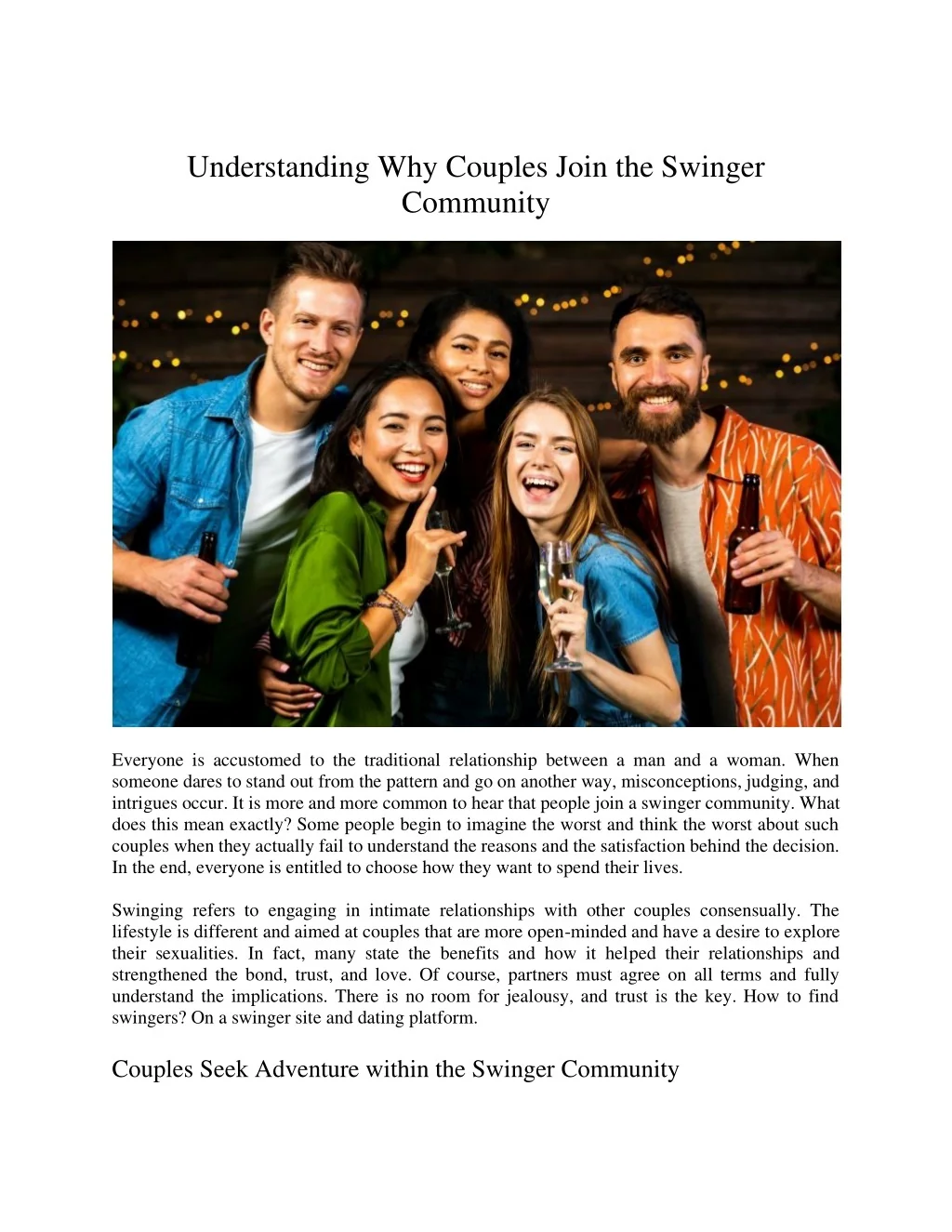 PPT - Understanding Why Couples Join the Swinger Community PowerPoint ...