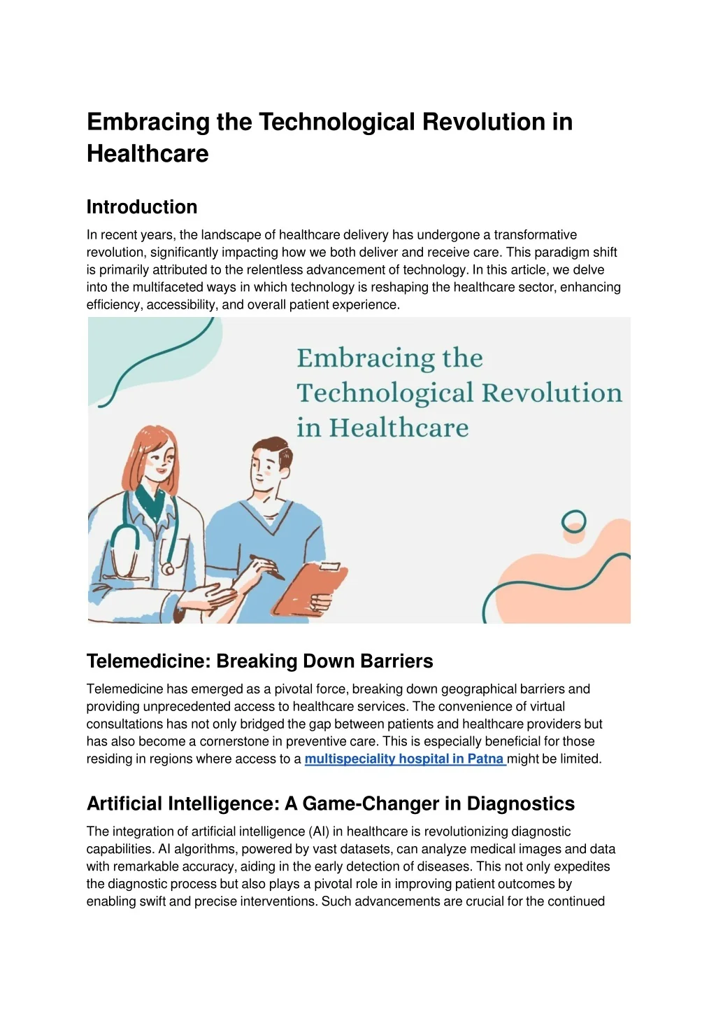 PPT - Embracing the Technological Revolution in Healthcare PowerPoint ...