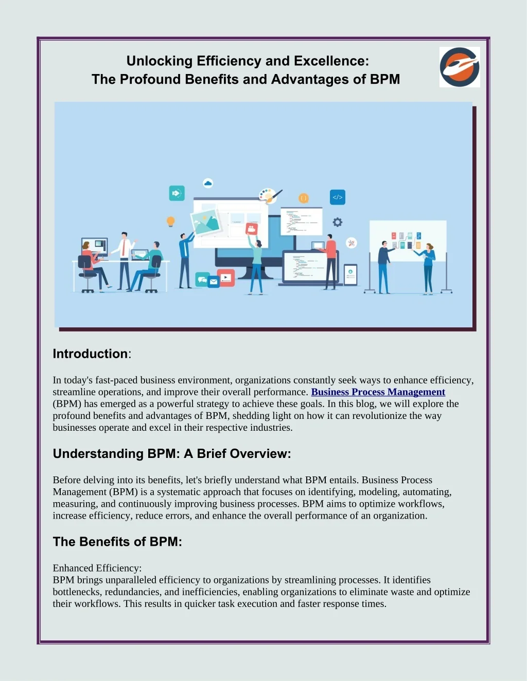 PPT - Unlocking Efficiency and Excellence: Benefits and Advantages of BPM PowerPoint ...
