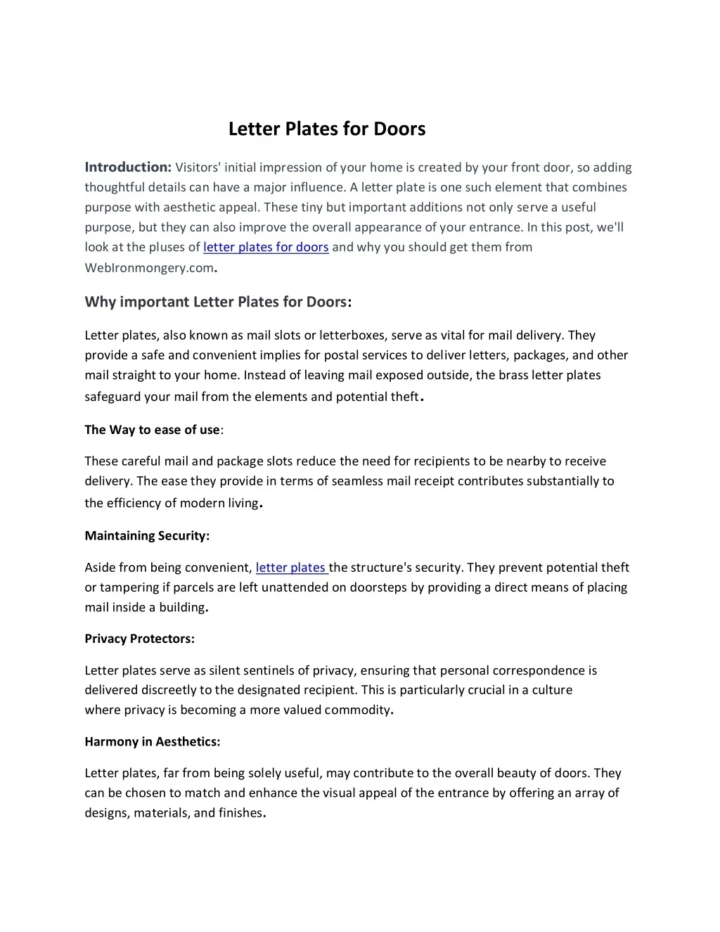 PPT - Letter Plates for Doors 30 Nov. pdf PowerPoint Presentation, free ...