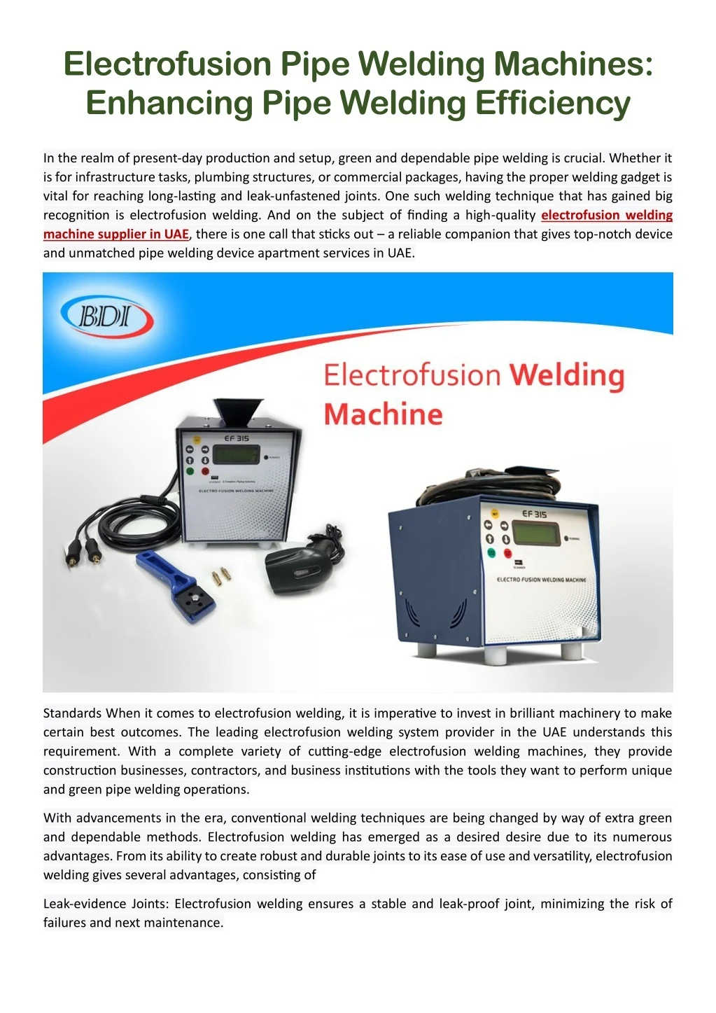 PPT - Electrofusion Pipe Welding Machines - Enhancing Pipe Welding ...